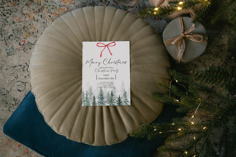 Customizable Editable Christmas Family Party Invitation Instant ...