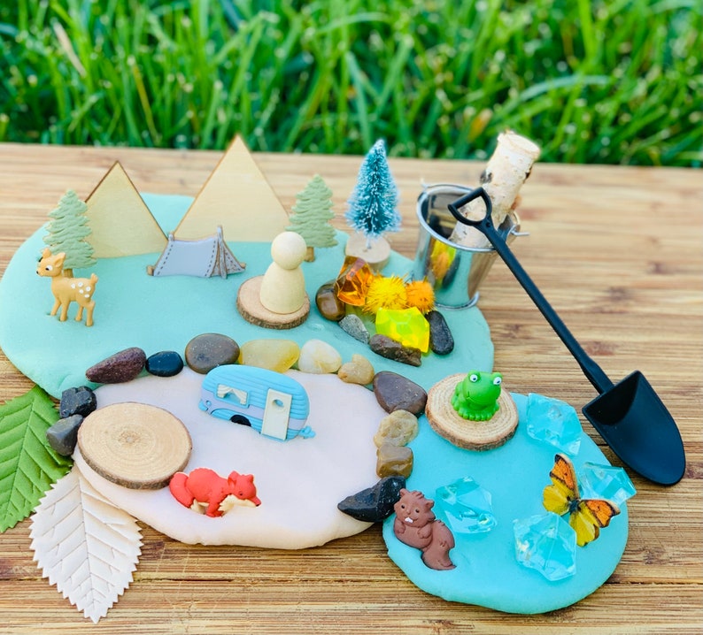 Camping Play Dough Sensory Kit - Etsy