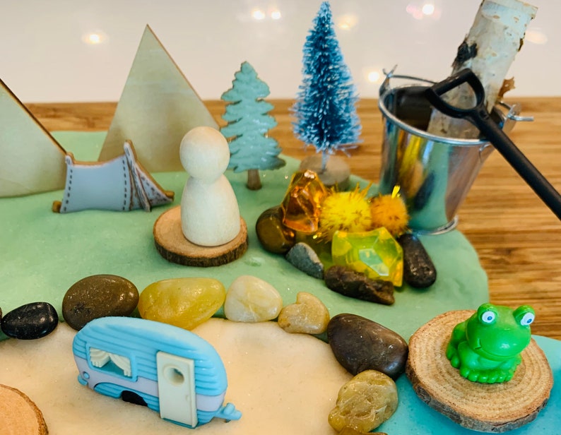 Camping Play Dough Sensory Kit - Etsy