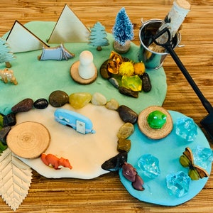 Camping Play Dough Sensory Kit - Etsy
