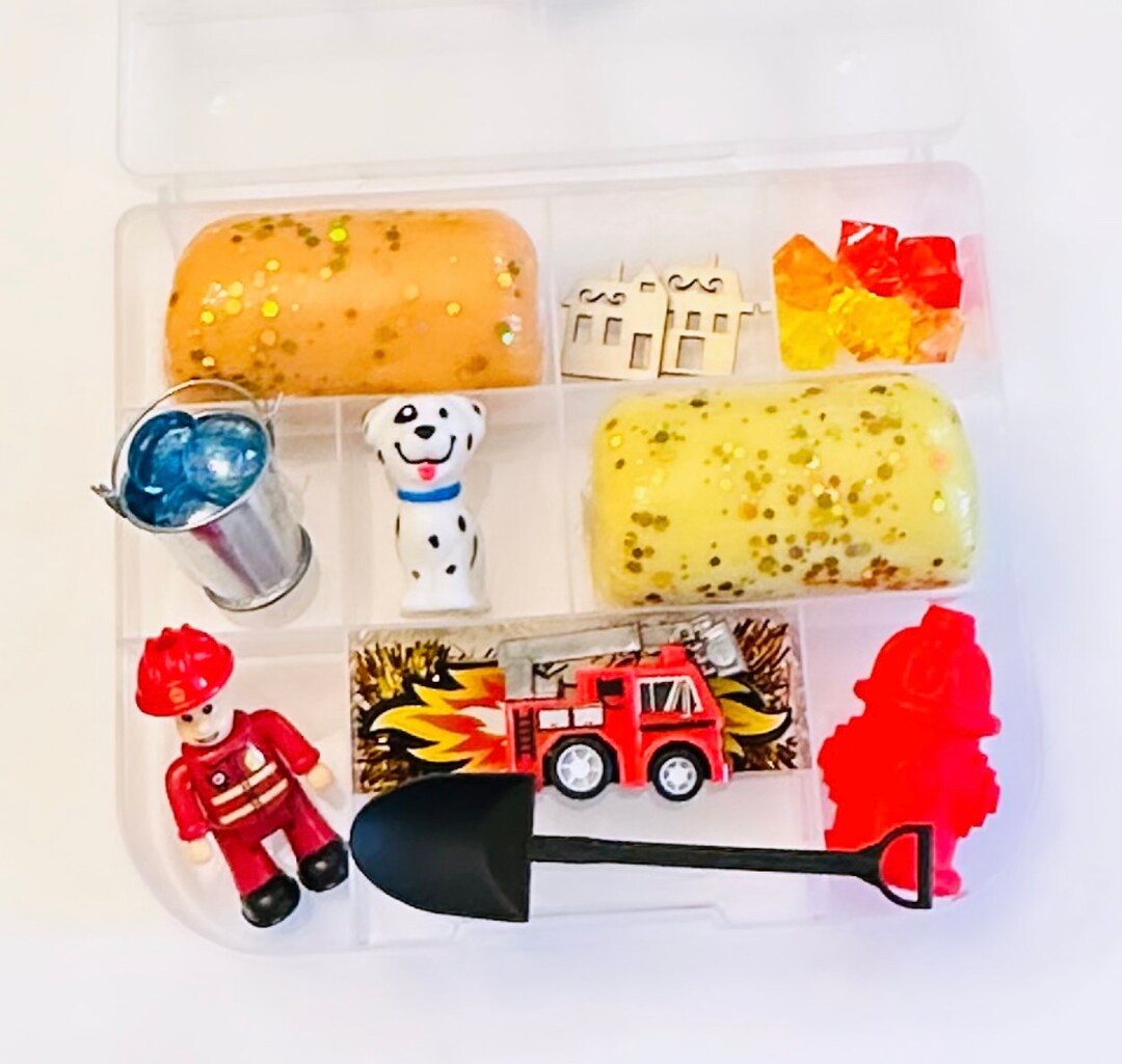 Fireman Play Dough Sensory Kit - Etsy