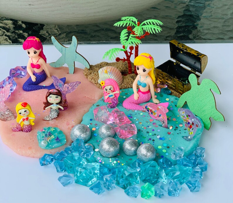 Mermaid Play Dough Kit - Etsy