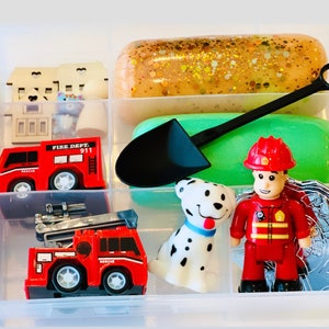 Fireman Play Dough Sensory Kit - Etsy