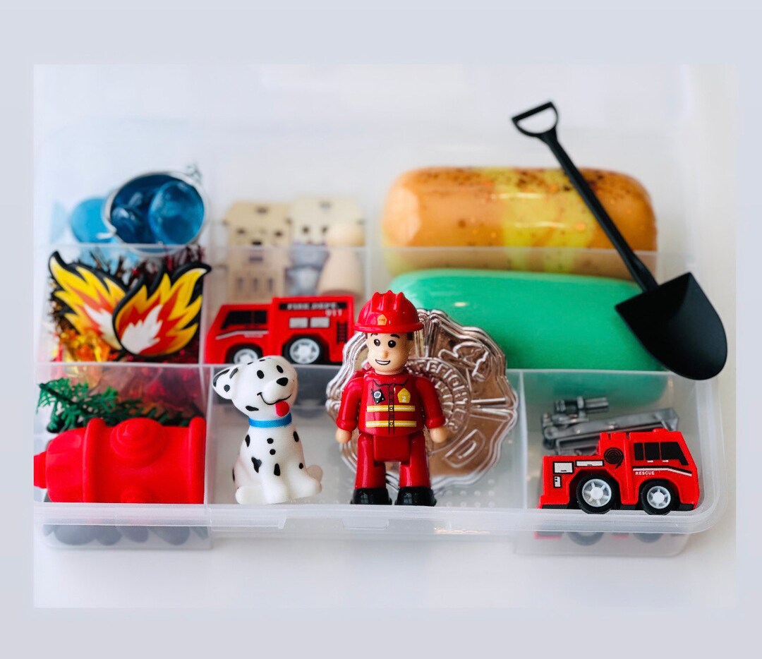 Fireman Play Dough Sensory Kit - Etsy