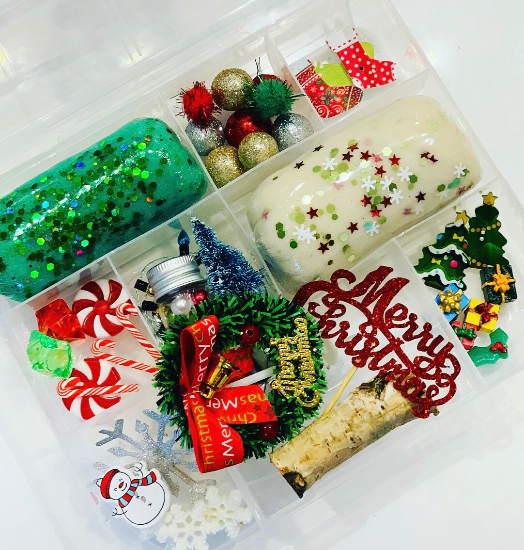 Christmas Play Dough Sensory Kit - Etsy