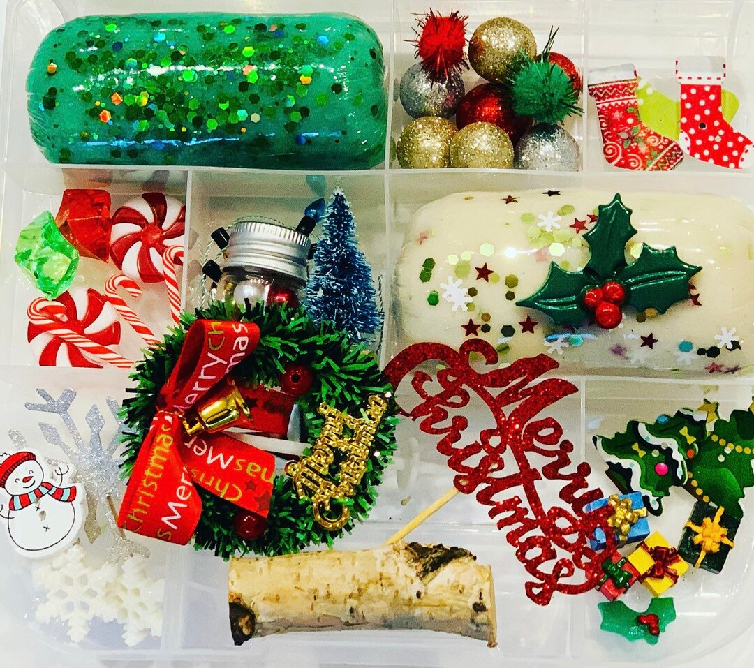 Christmas Play Dough Sensory Kit - Etsy