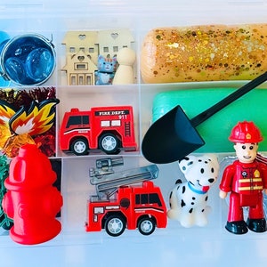 Fireman Play Dough Sensory Kit - Etsy