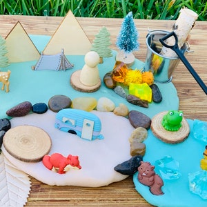 Camping Play Dough Sensory Kit - Etsy