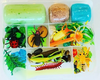 Bug Sensory Kit Play Dough Sensory Bin Spring Toddler Gift Busy Box ...