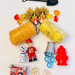 Fireman Play Dough Sensory Kit - Etsy