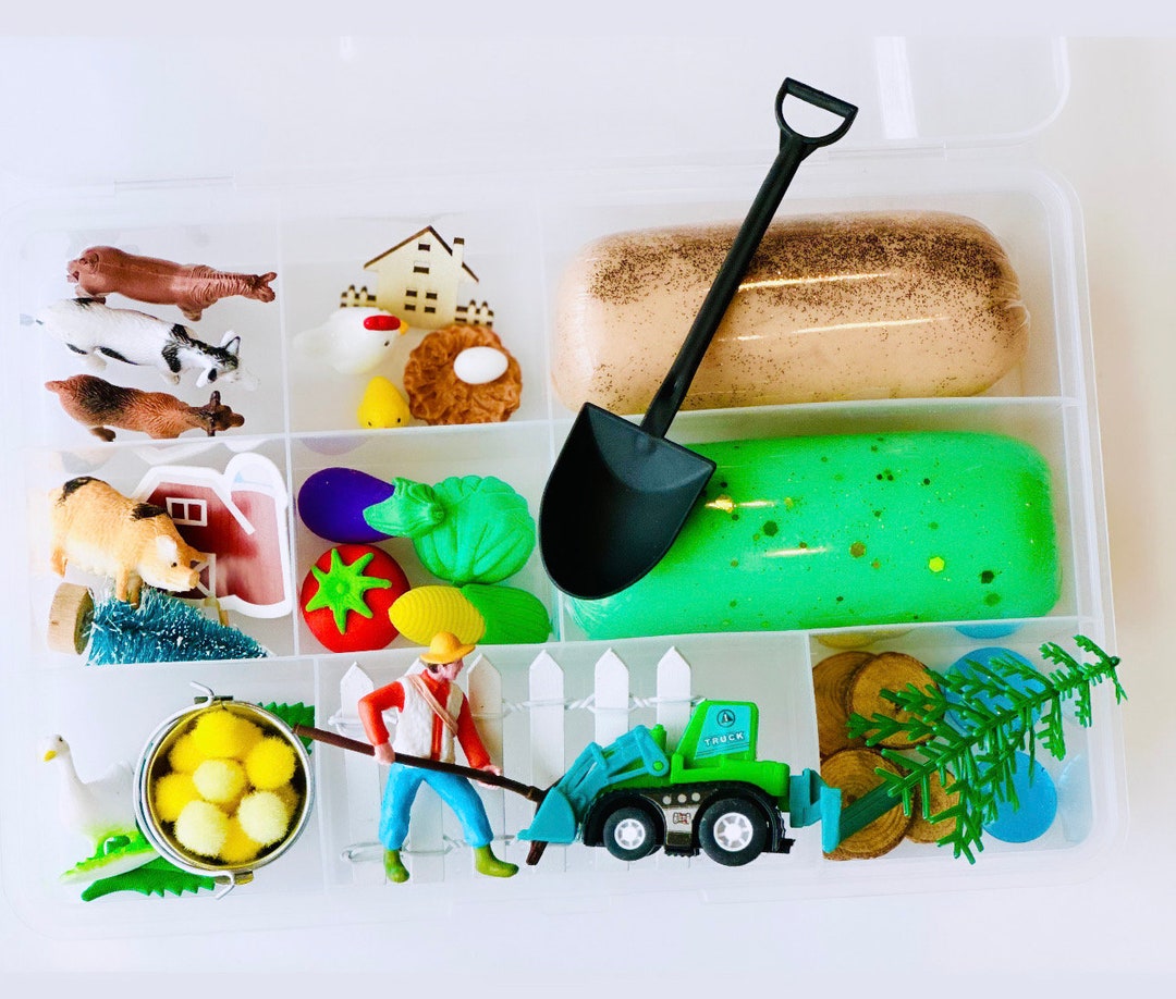 Farm Play Dough Sensory Kit - Etsy
