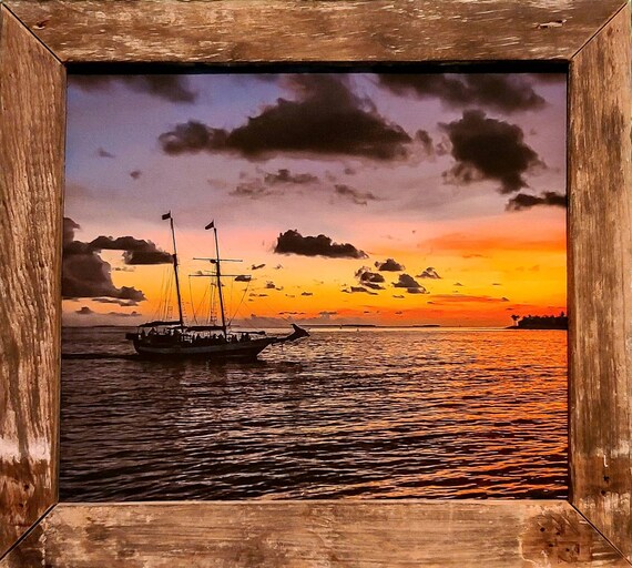 Pirate Ship at Sundown in Key West With Reclaimed Lobster Trap | Etsy