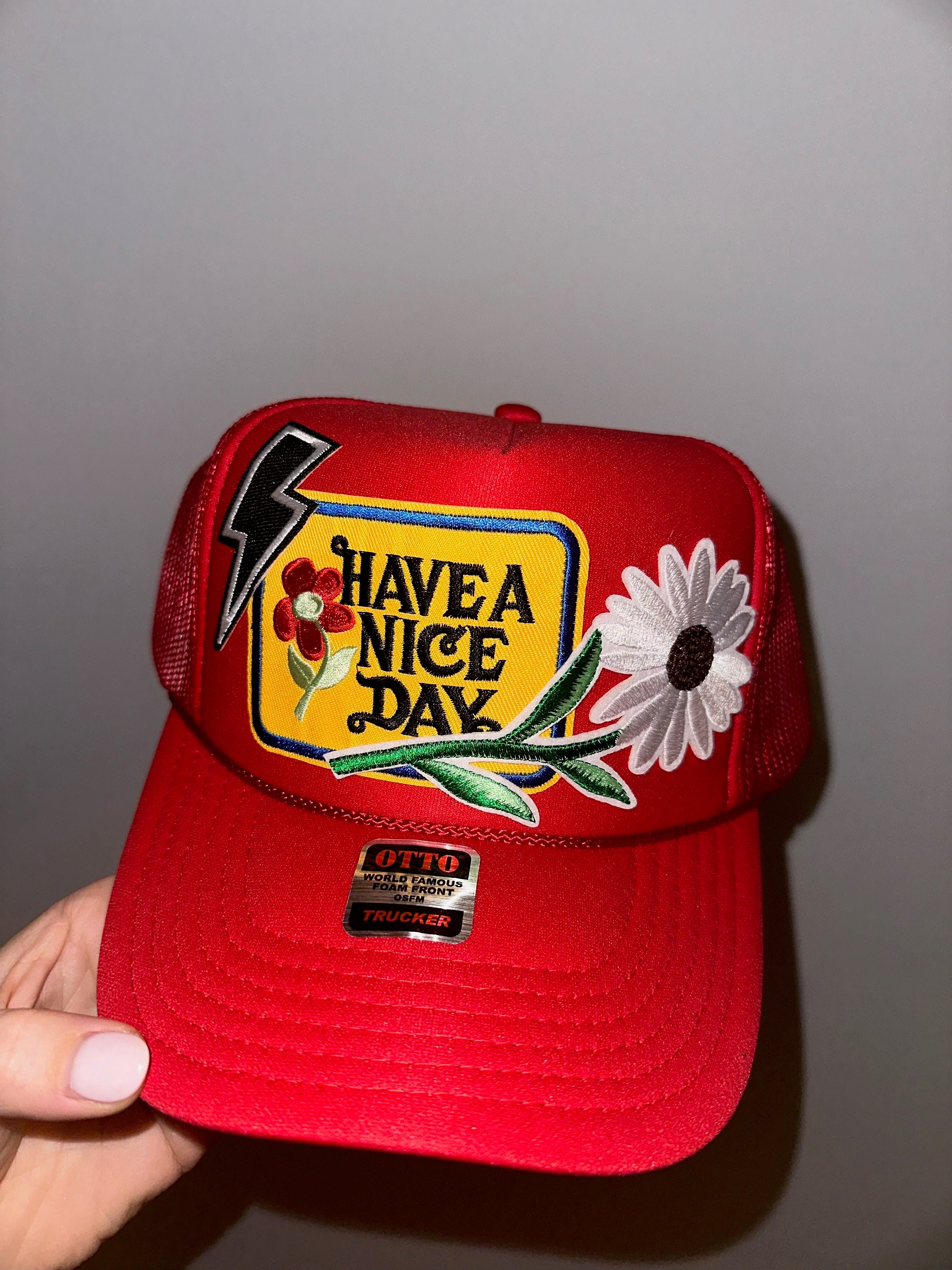 Red Trucker Hat - Etsy