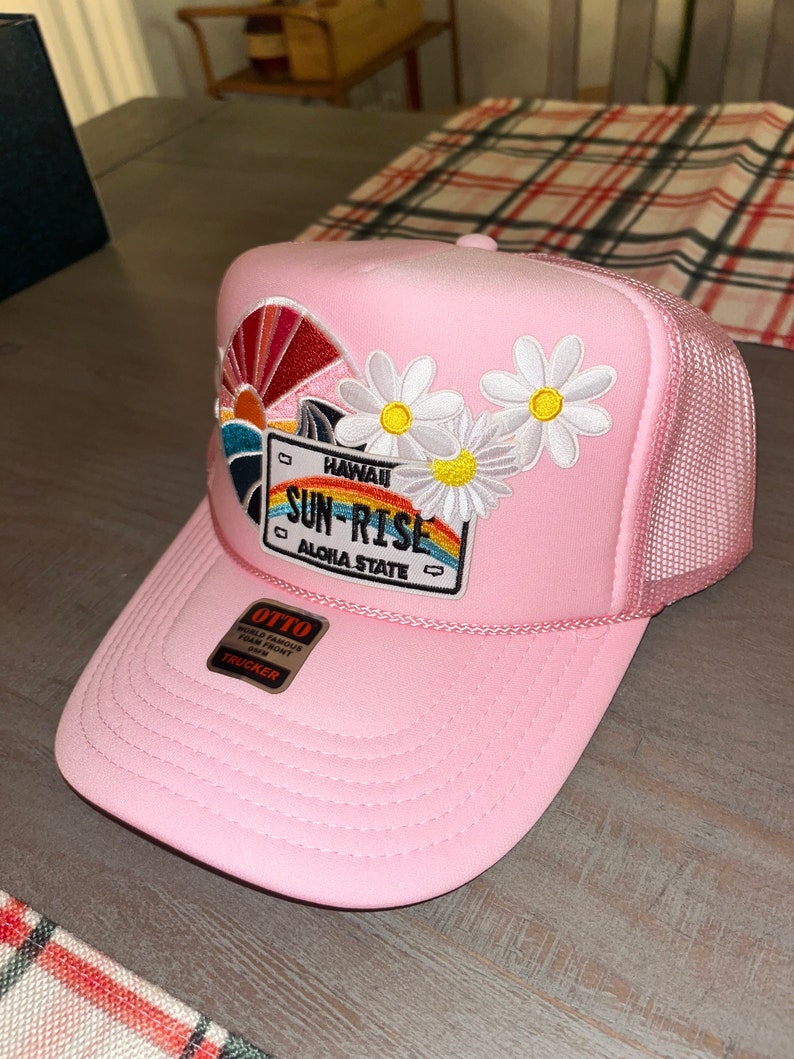 Pink Tropical Trucker Hat - Etsy