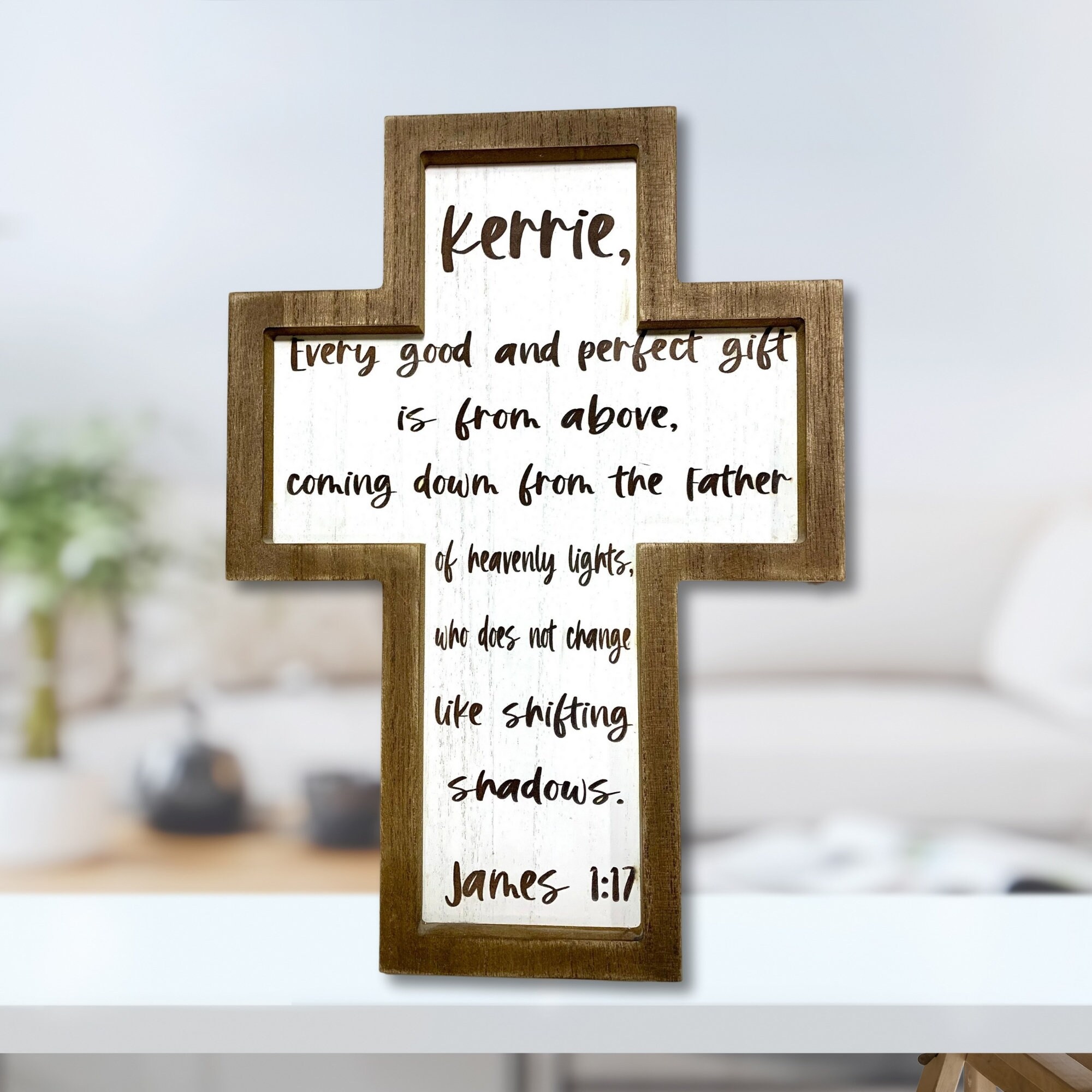 Personalized Bible Verse Cross | Decorative Hanging Cross | Custom ...