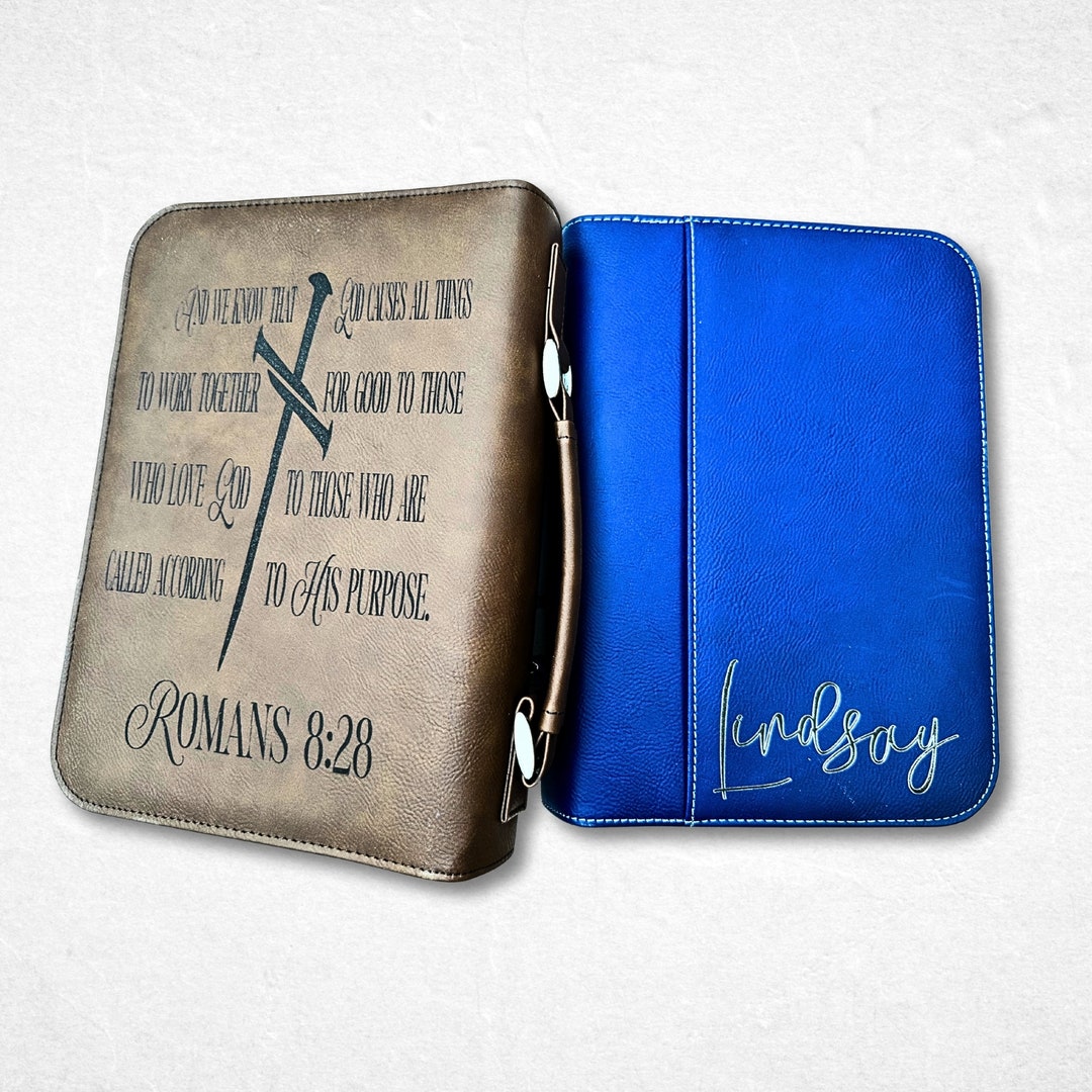 Leather Bible Cover Case Customized Leather Bible Case Personalized ...
