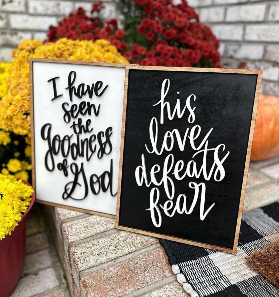 Goodness of God/his Love Pair of Wall Signs - Etsy