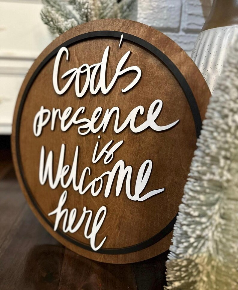 God’s Presence is Welcome Here Wall Sign - Etsy