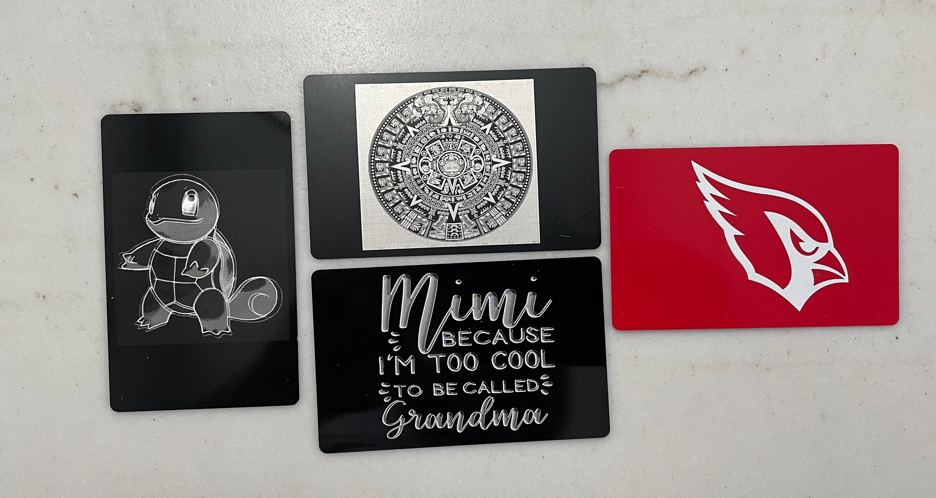 Custom Laser Engraved License Plates, Business Cards, Wallet Cards ...