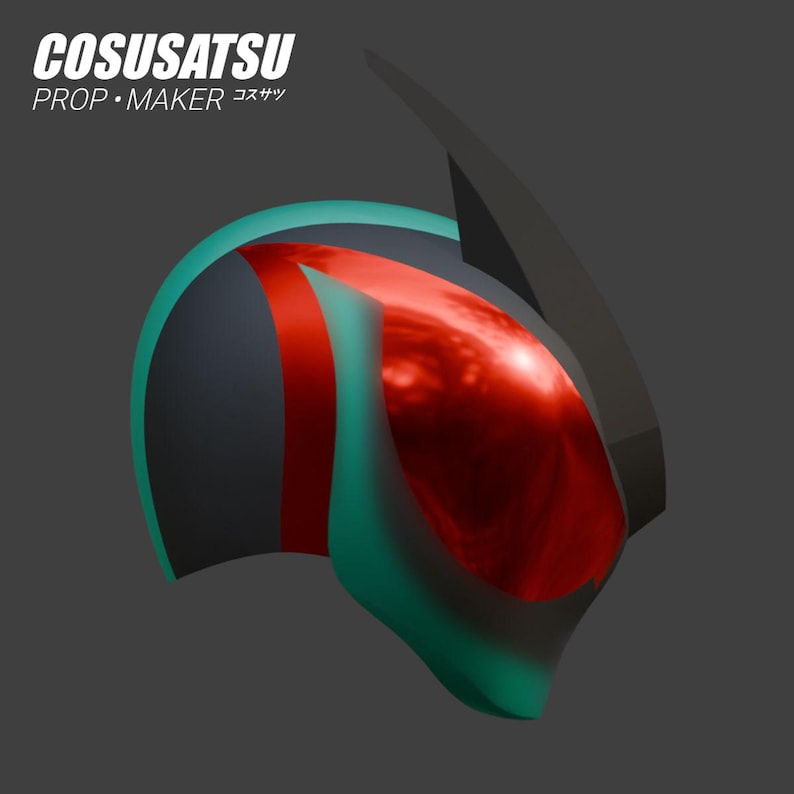 DIY Kamen Rider Zeztz Physicam Impact Helmet Cosplay EVA Foam Template ...