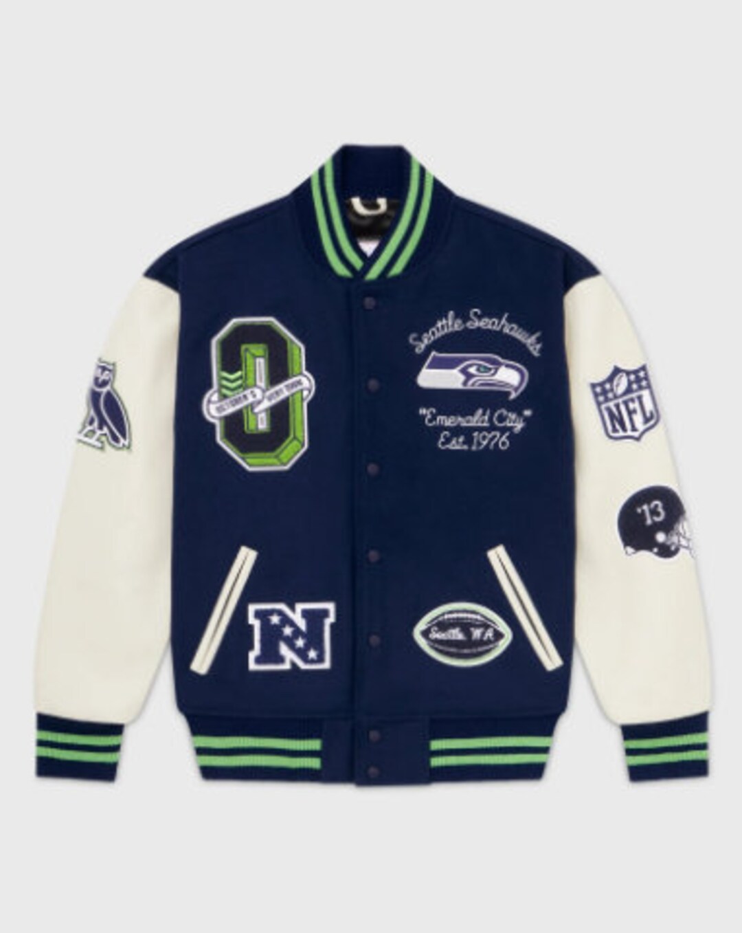 OVO Nfl Seattle Seahawks Varsity Jacket - Etsy