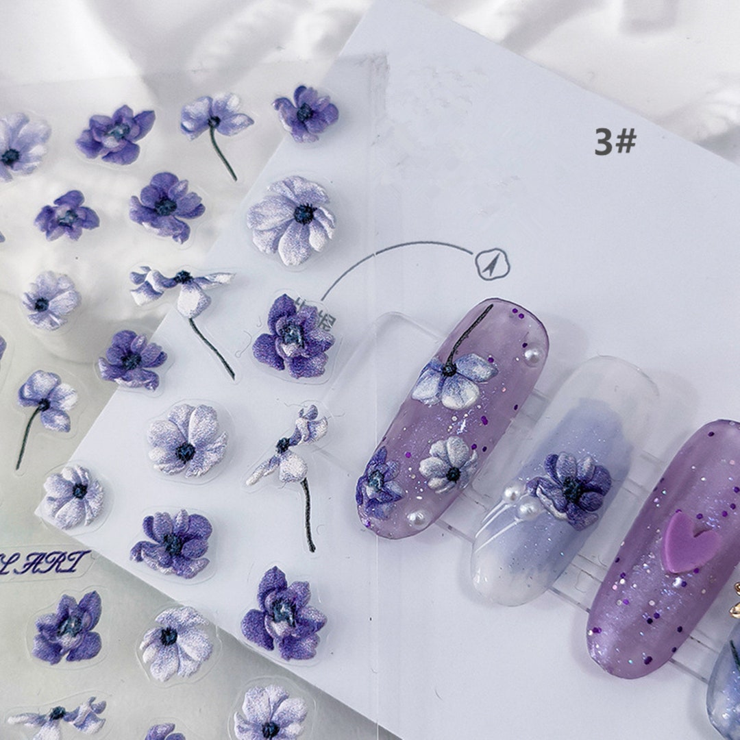 5D Embossed Three-dimensional Manicure Sticker/japanese New Craft Nail ...
