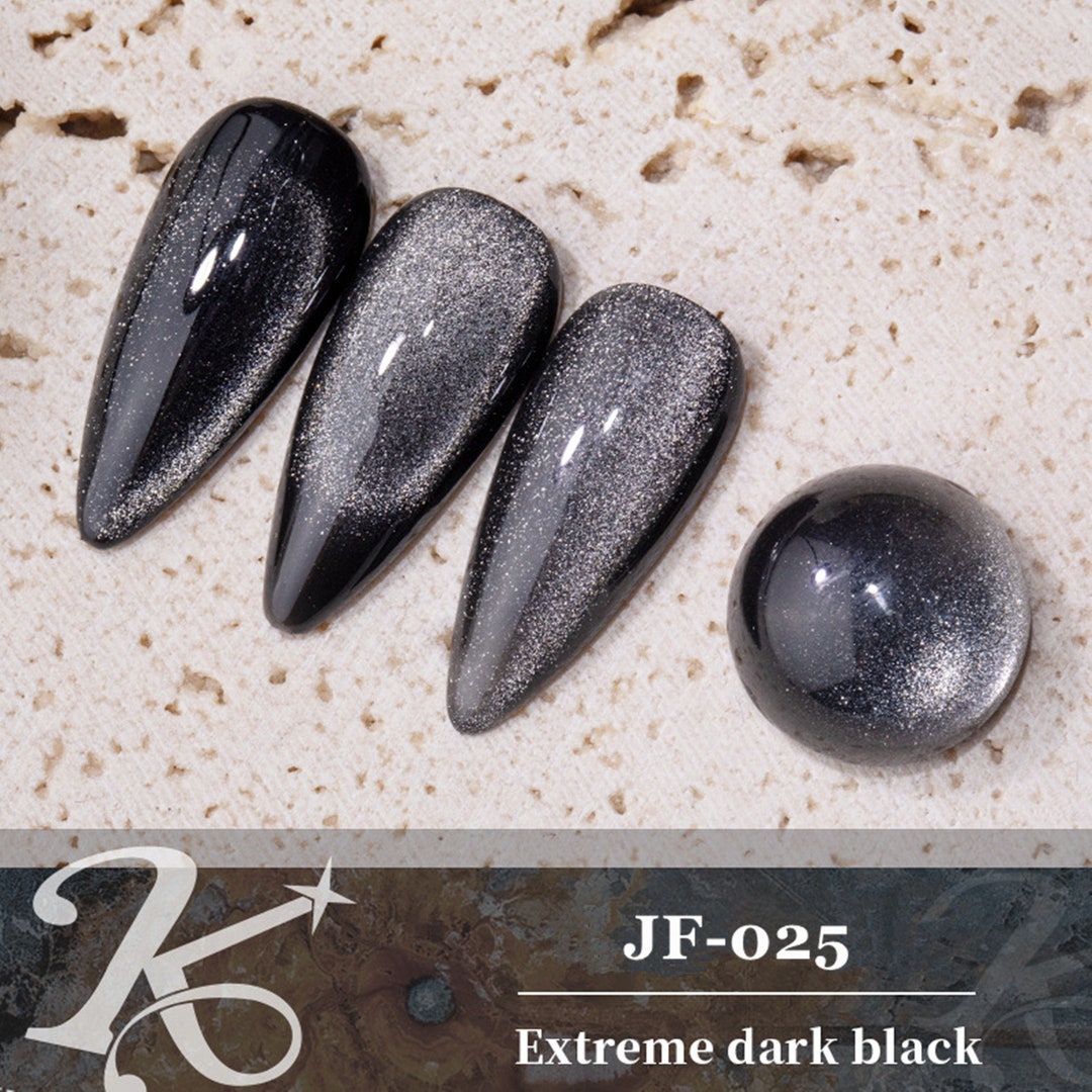 Extremely Deep Black Spar Cat's Eys Nail Gel/8ml 15ml Soak - Etsy