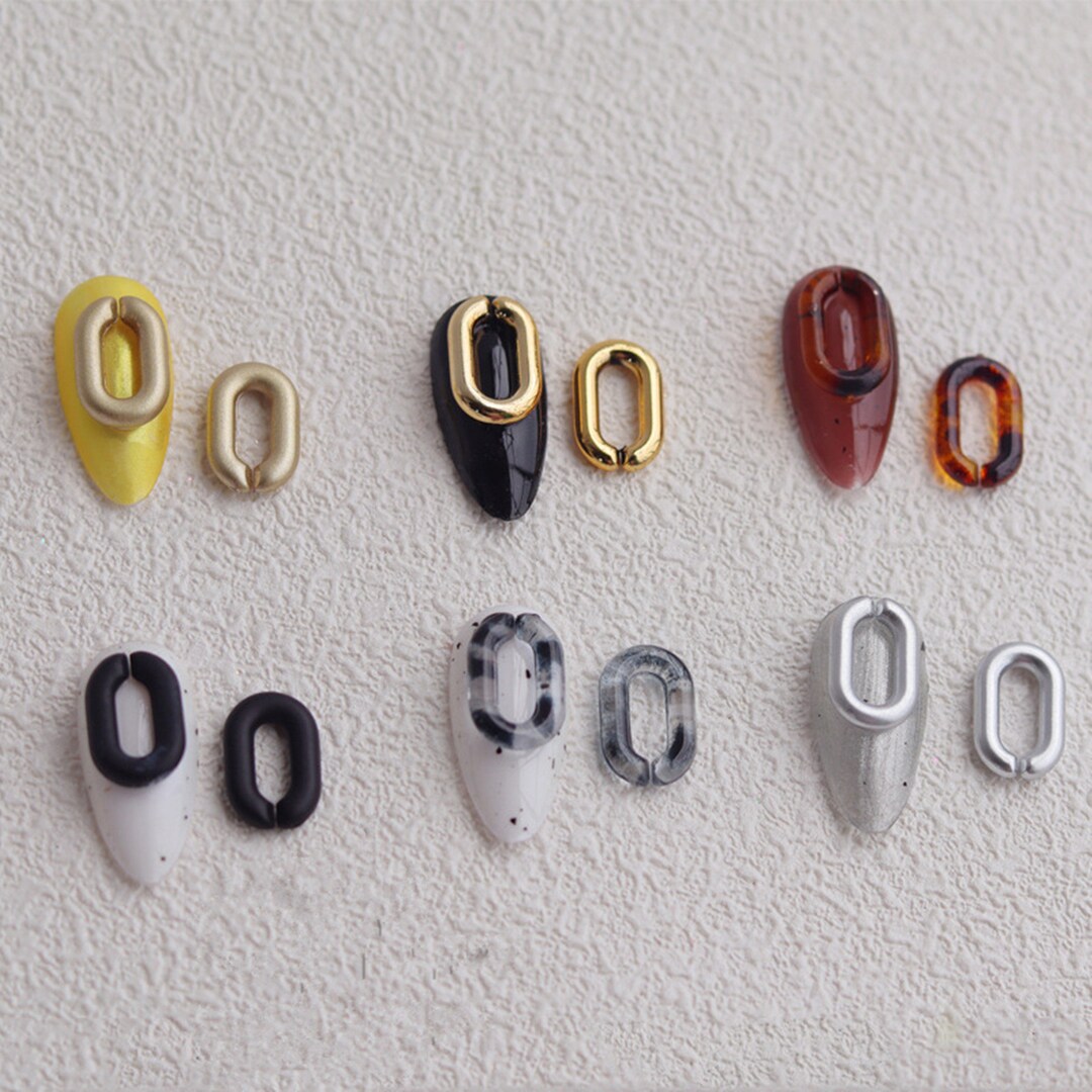 5pcs Vintage Trend Amber Transparent Matte Buckle Ring/nail - Etsy