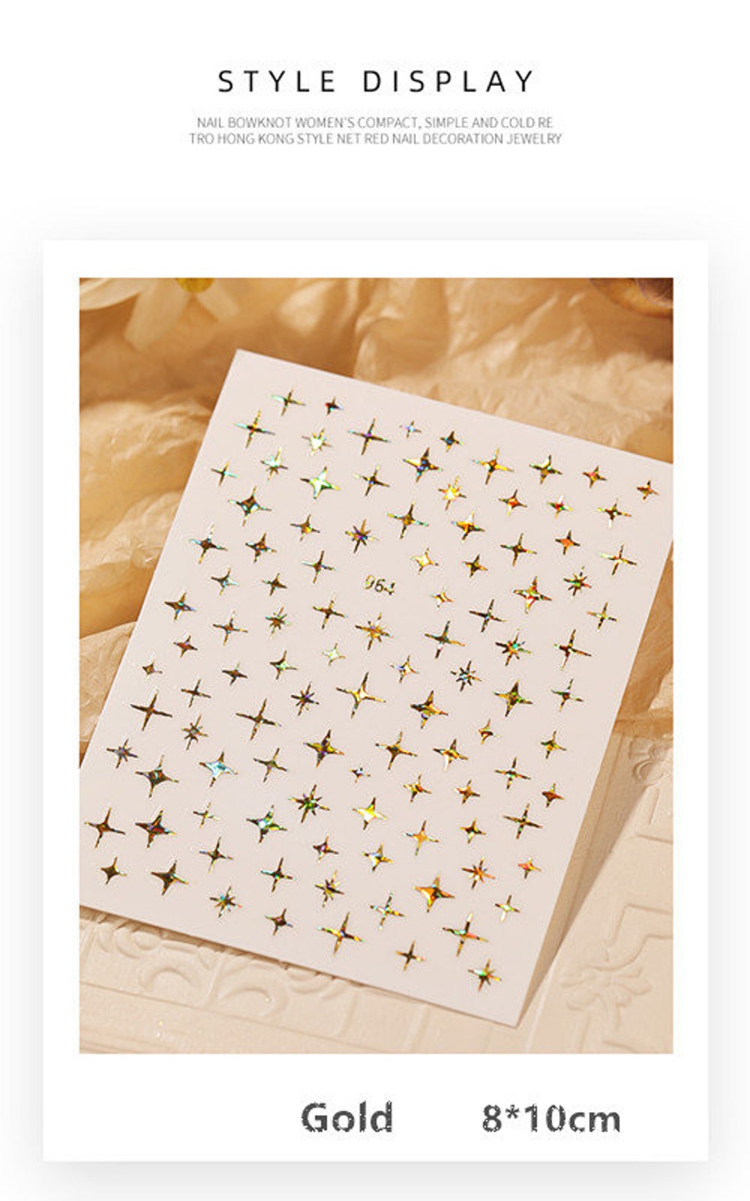 4 Sheet/set Nail Art Sicker/start Multi-color Nail Decals//diy Nail ...