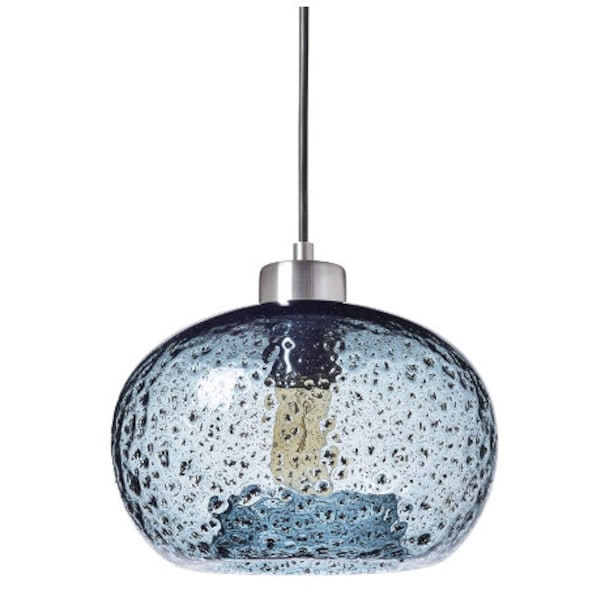 Blue Glass Pendant Light - Etsy