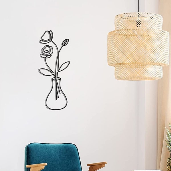 Black Metal Wire Vase - Etsy