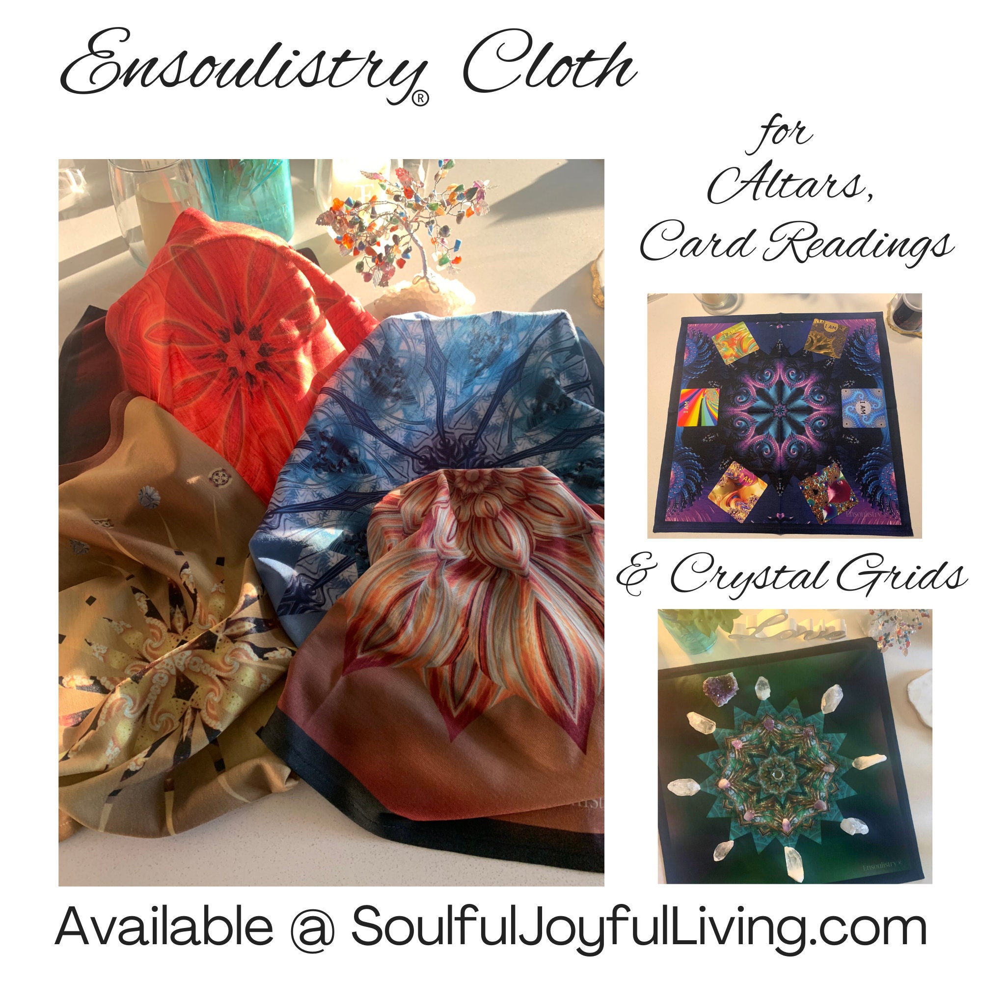 Ensoulistry Cloth, Tarot Cloth, Altar Cloth, Crystal Grid Cloth - Etsy