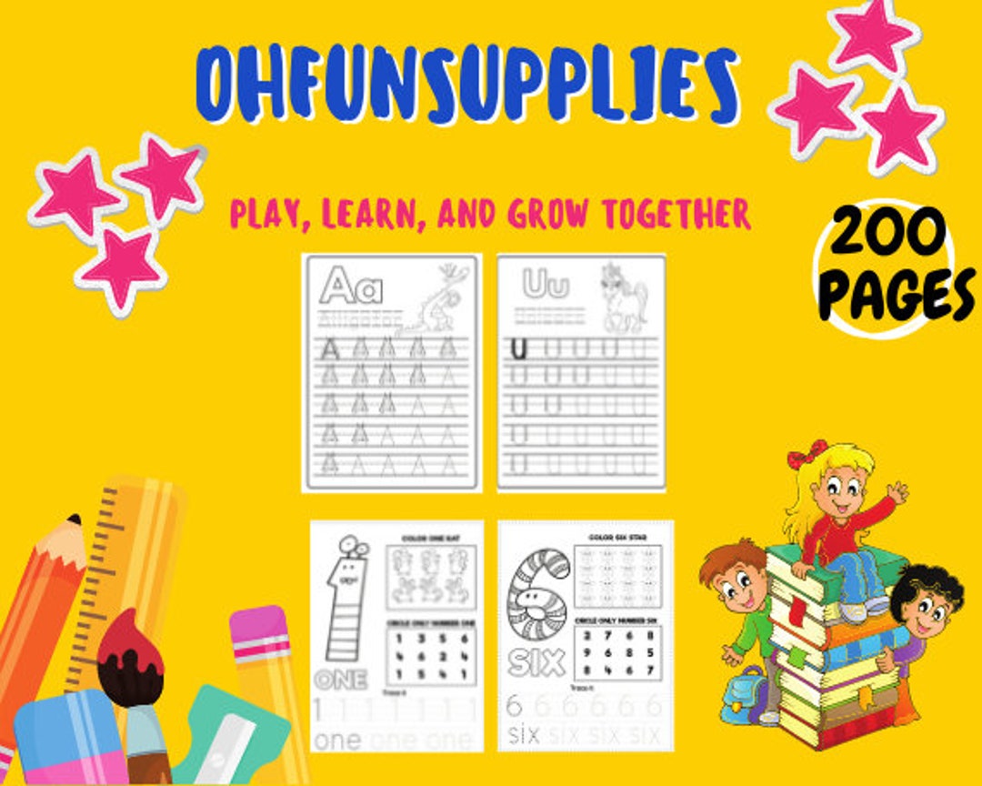 Children's Alphabet and Number Workbook Toddler/pre-k Bundle - Etsy