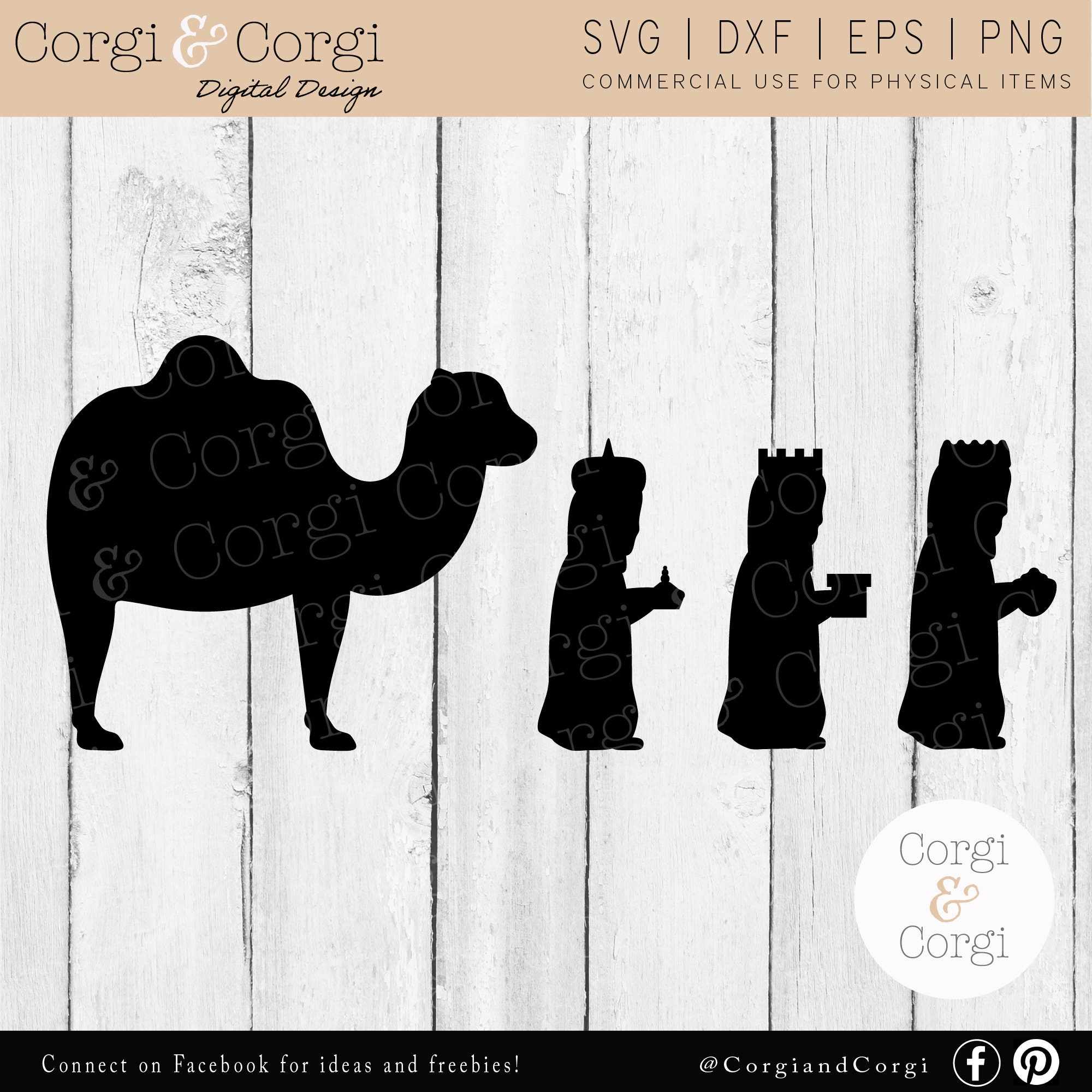 Corgi at the Nativity Bundle Instant Digital Download Cut File ...