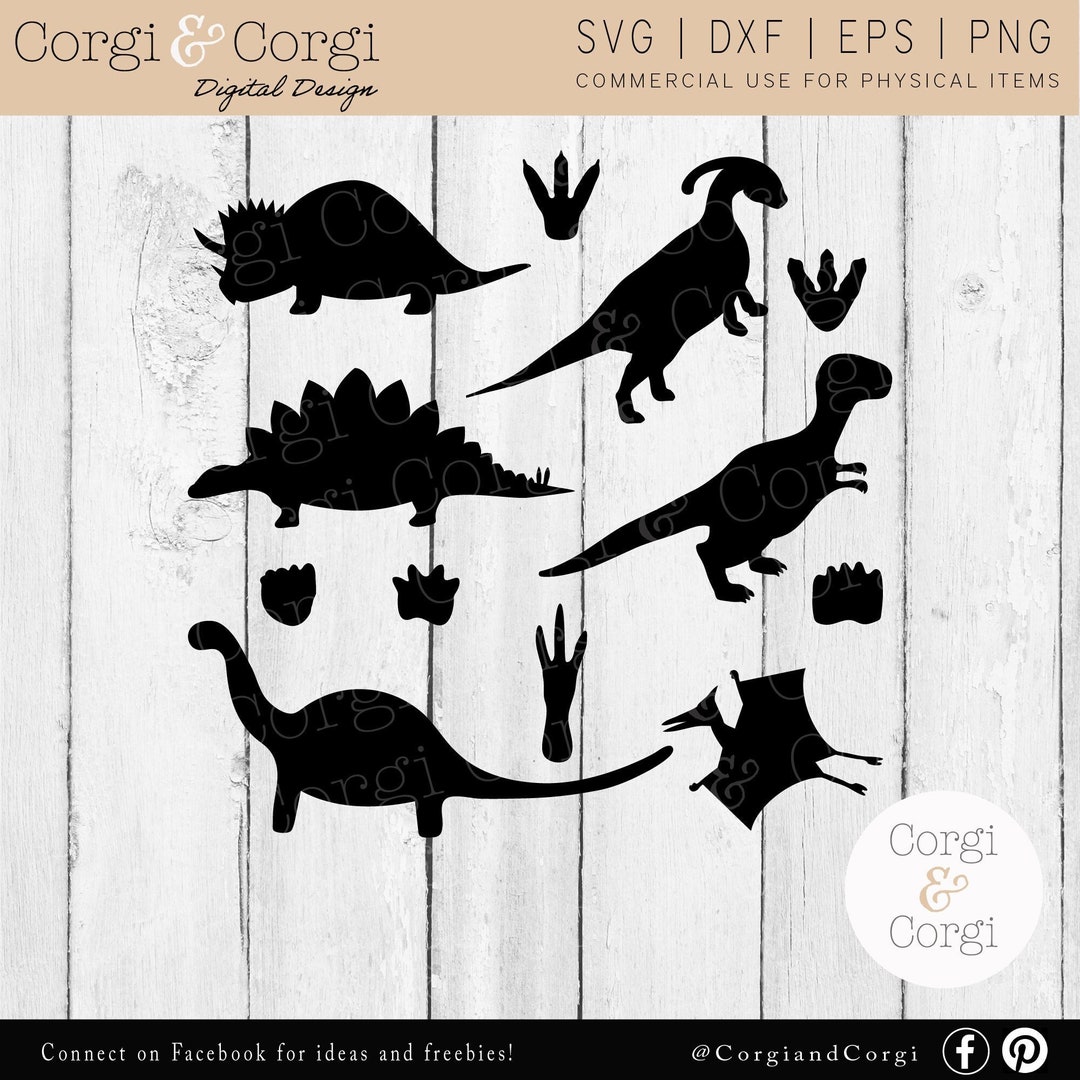 Dinosaur Bundle Svg- Instant Digital Download - Cut File - DXF PNG EPS ...