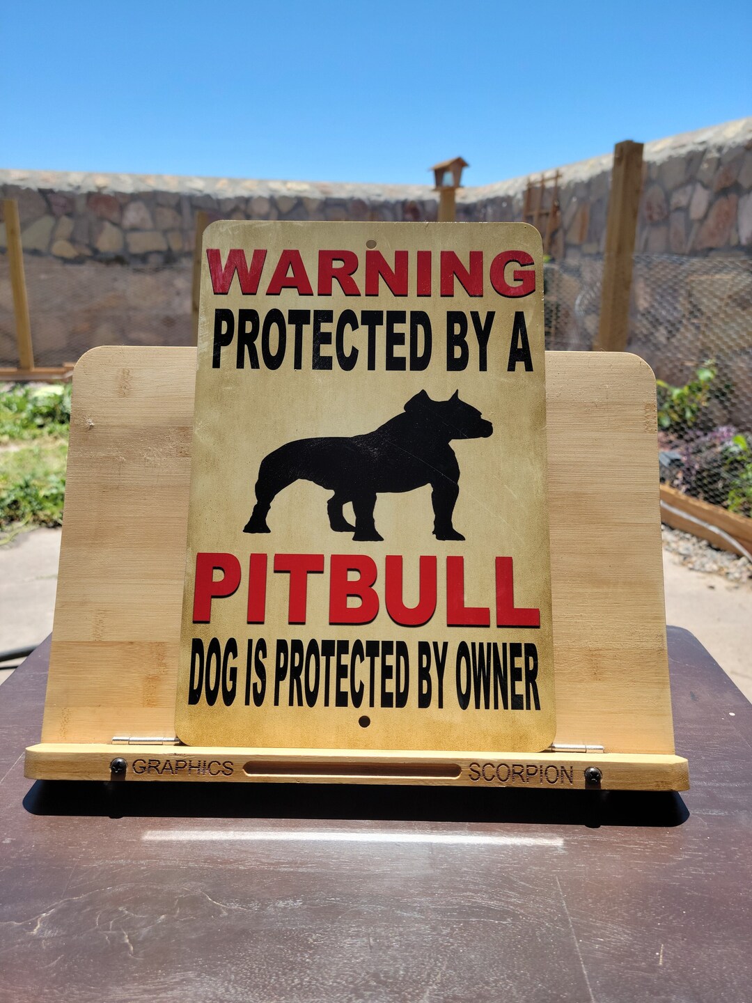 Warning Protected by A Pitbull Aluminum Sign 8x12 In - Etsy
