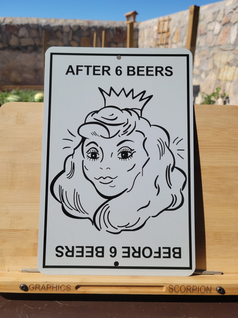Before/after 6 Beers Funny Aluminum Sign 8x12 In - Etsy