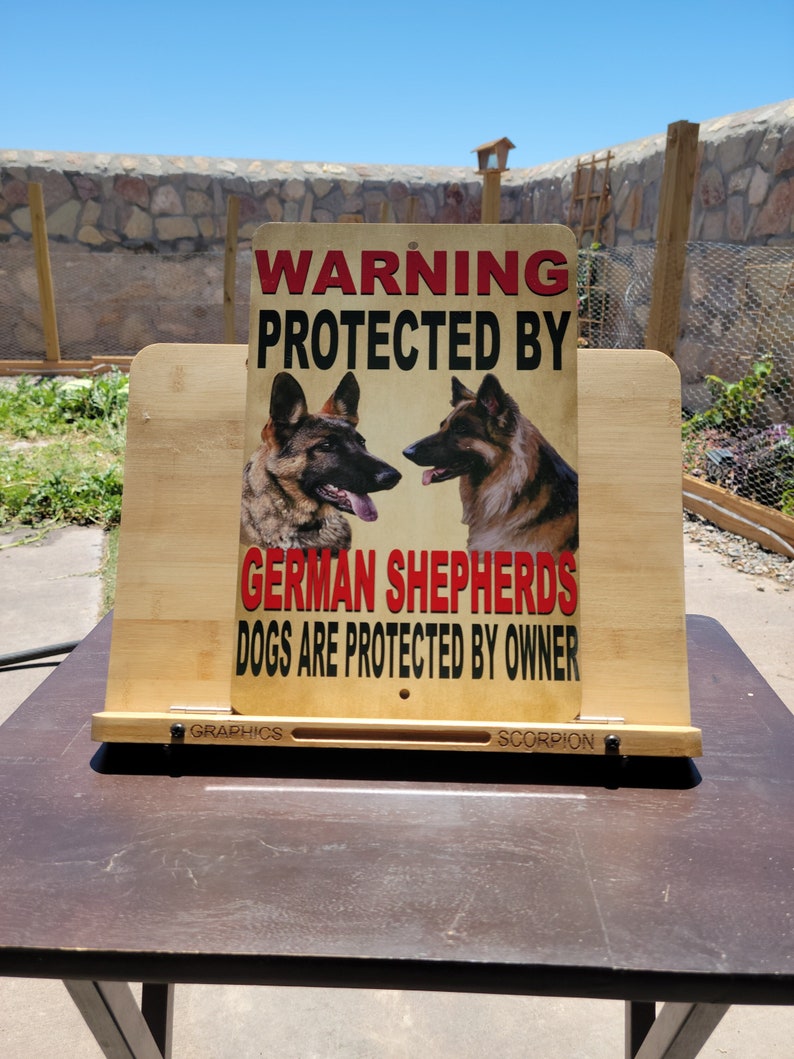 Warning Protected by German Shepherds Aluminum Sign 8x12 In - Etsy