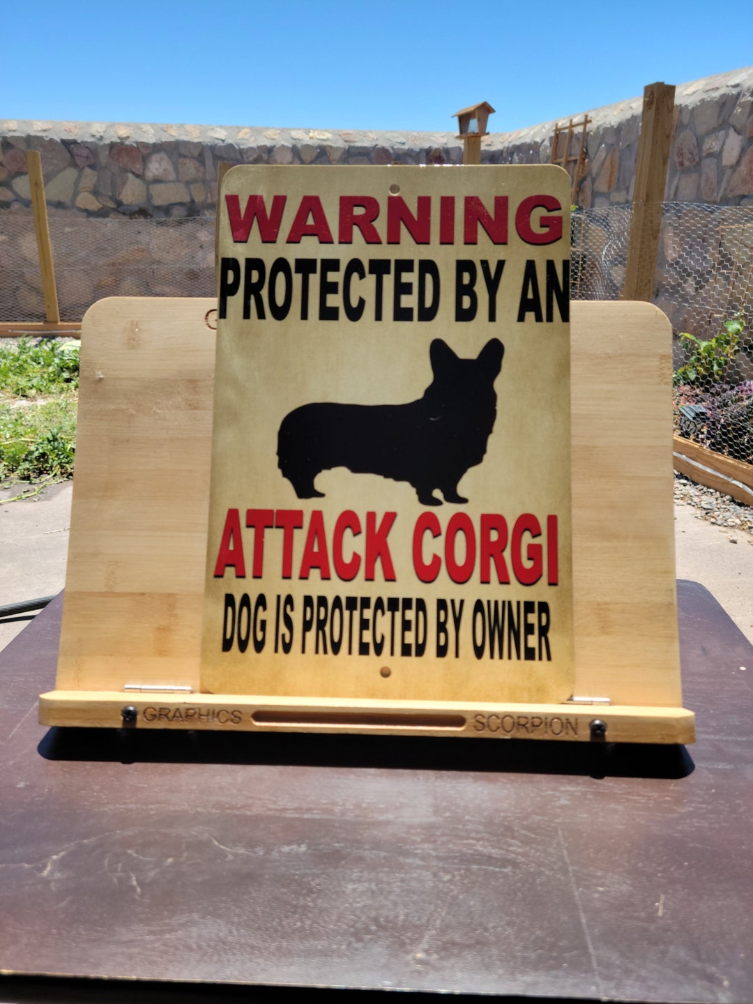 Warning Protected by an Attack Corgi Aluminum Sign 8x12 In - Etsy