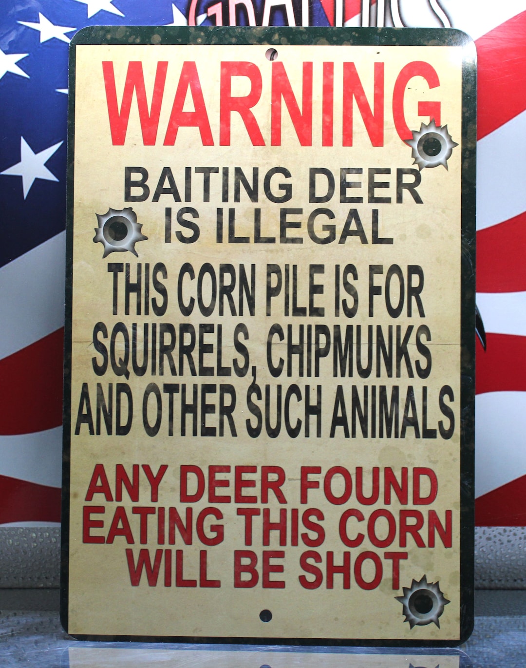 Warning Baiting Deer is Illegal Funny Aluminum Sign 8x12 In - Etsy
