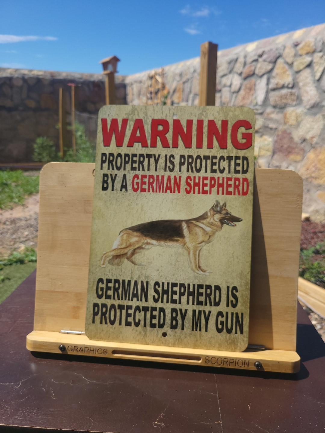 Danger This Property Protected by German Shepherd Aluminum Sign 8x12 In ...
