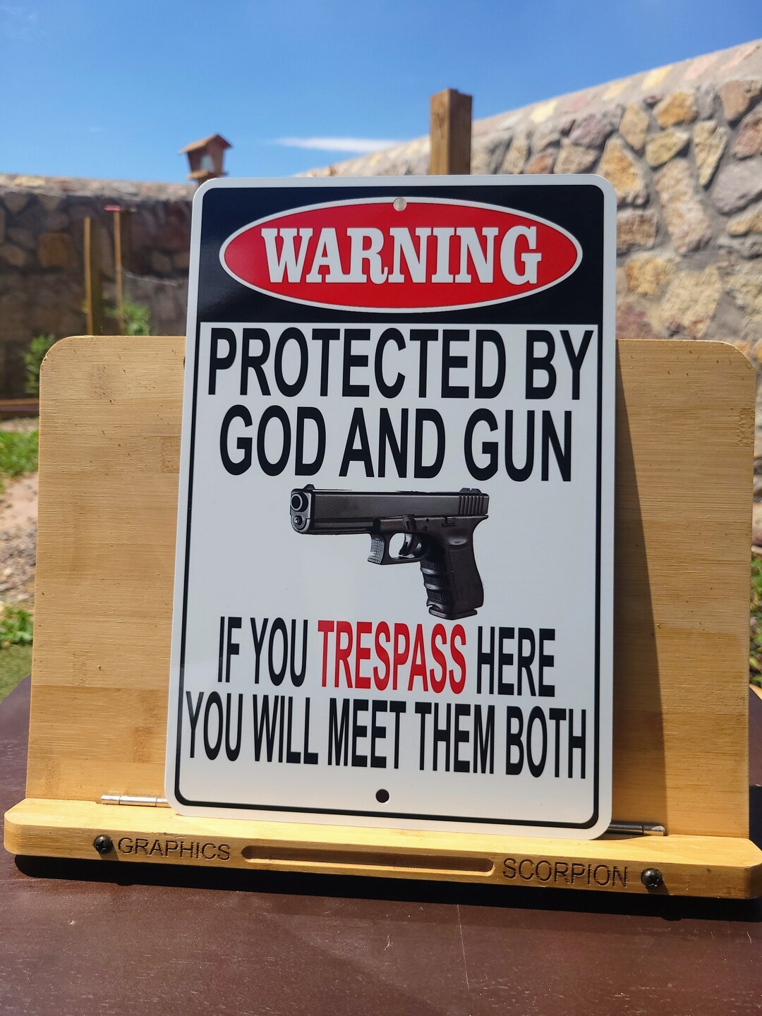 Protected by God and Gun Aluminum Sign 8x12 In - Etsy