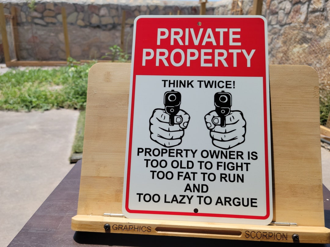 Private Property Funny Aluminum Sign 12 X 18 In - Etsy