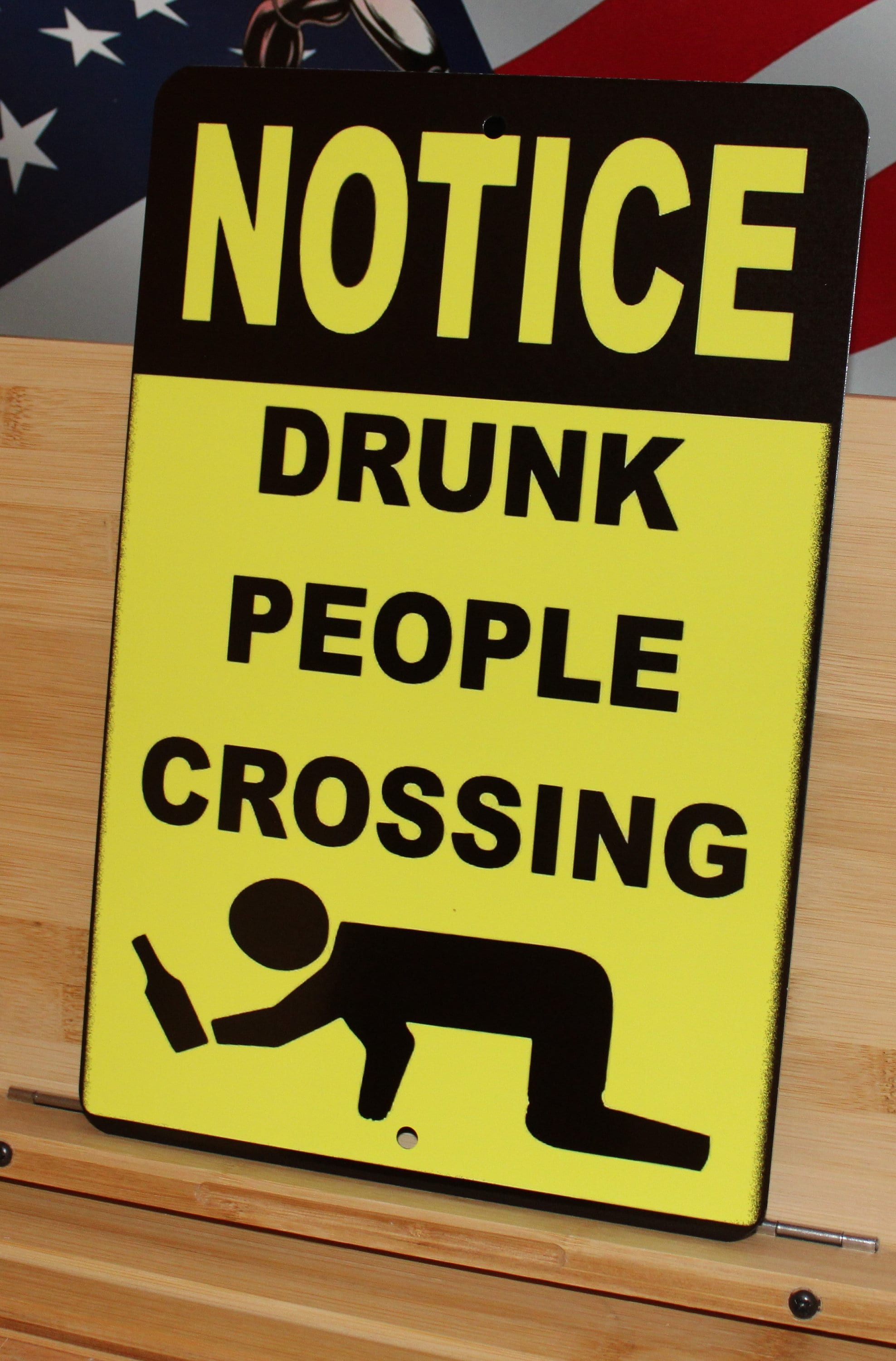 NOTICE, Drunk People Crossing Aluminum Sign 8x12 In - Etsy