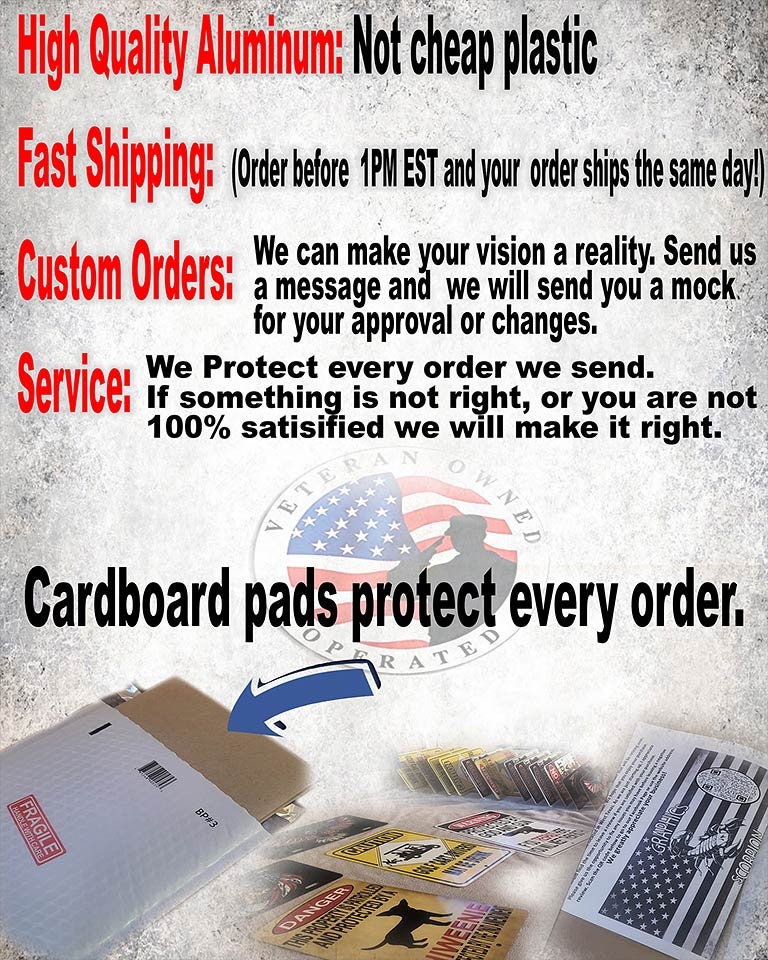 Protected by God and Gun Aluminum Sign 8x12 In - Etsy