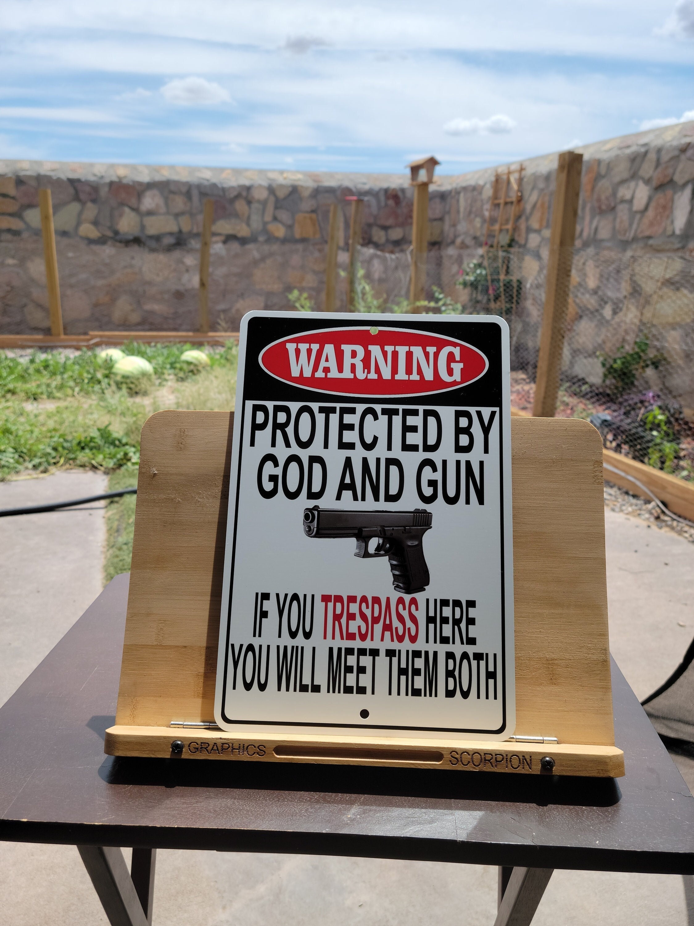 Protected by God and Gun Aluminum Sign 8x12 In - Etsy