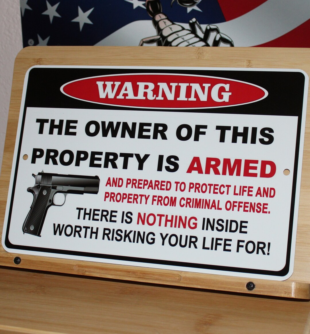 The Owner of This Property is Armed Aluminum Sign 8x12 In - Etsy