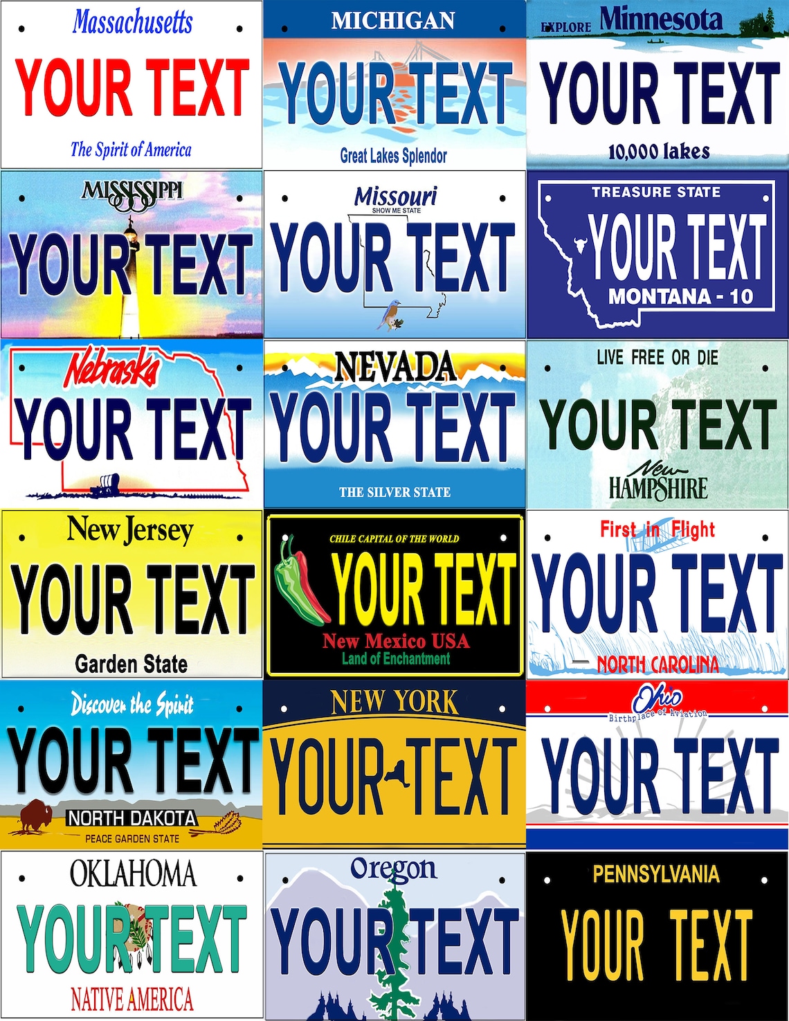 Personalized Plates, Custom State License Plate, Custom Text, License ...