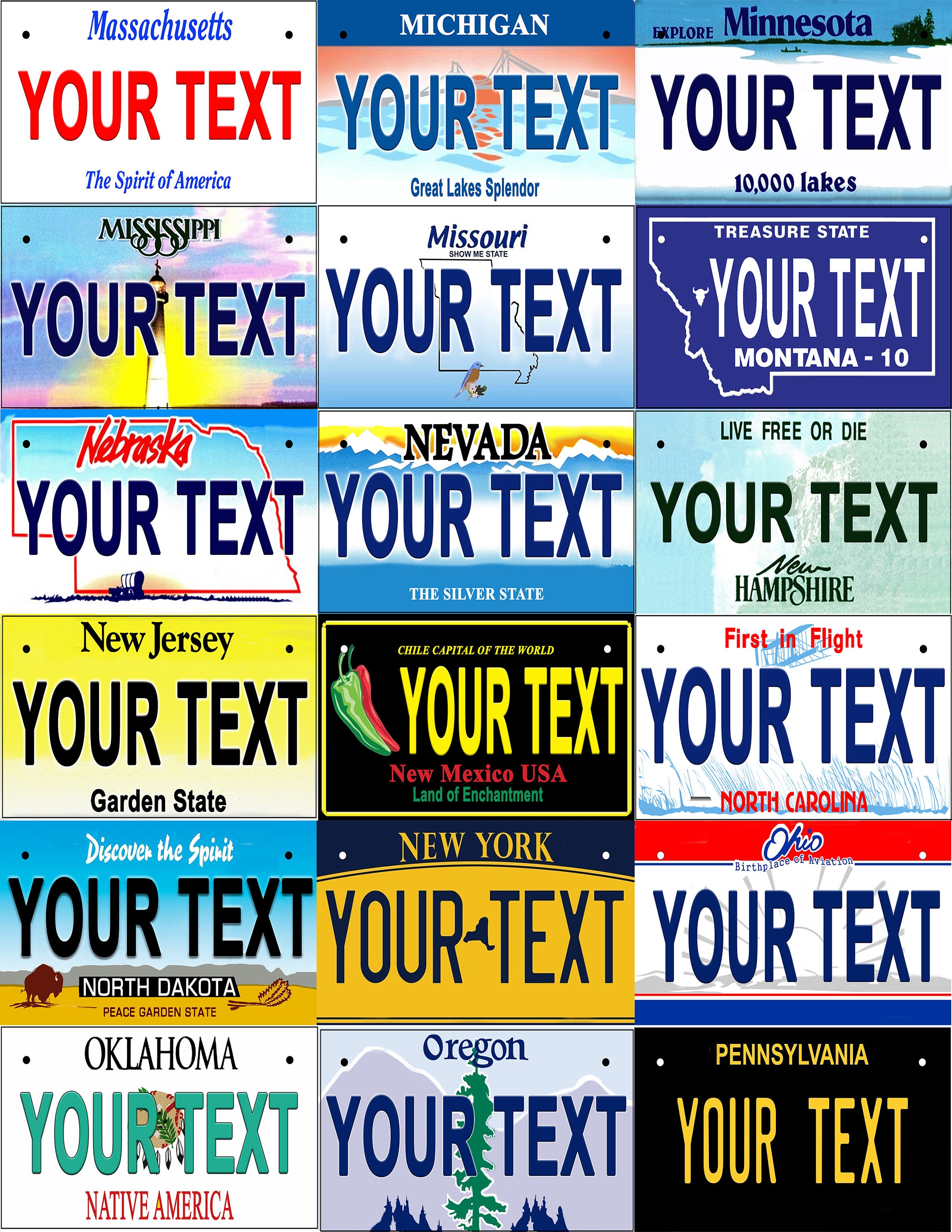 Personalized Plates, Custom State License Plate, Custom Text, License ...