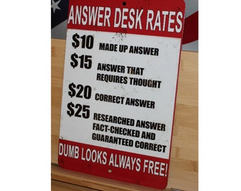 Answer Desk Rates - Etsy